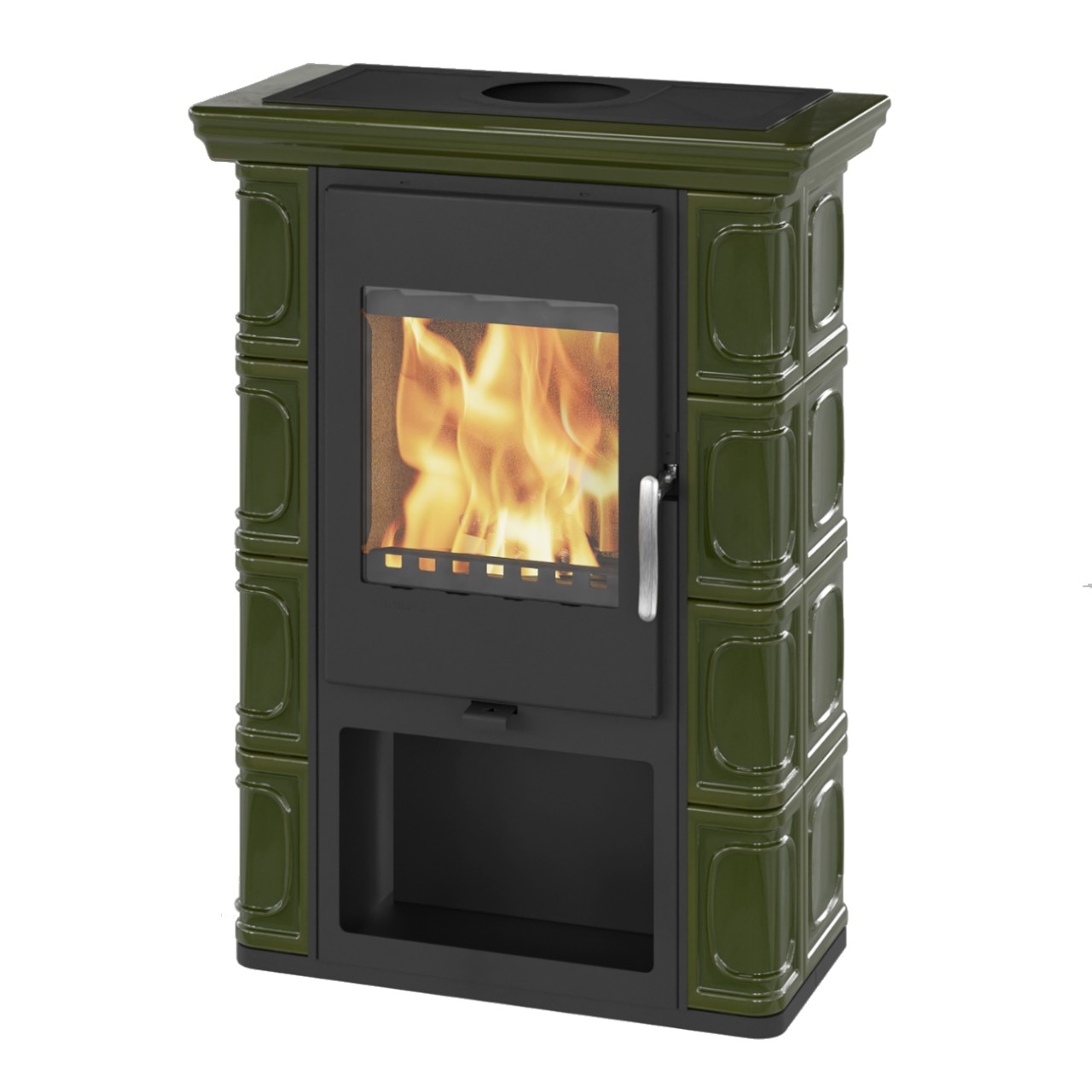 Thorma Borgholm Exclusive Olivgrün Kachel Kaminofen 6kW Kachelofen